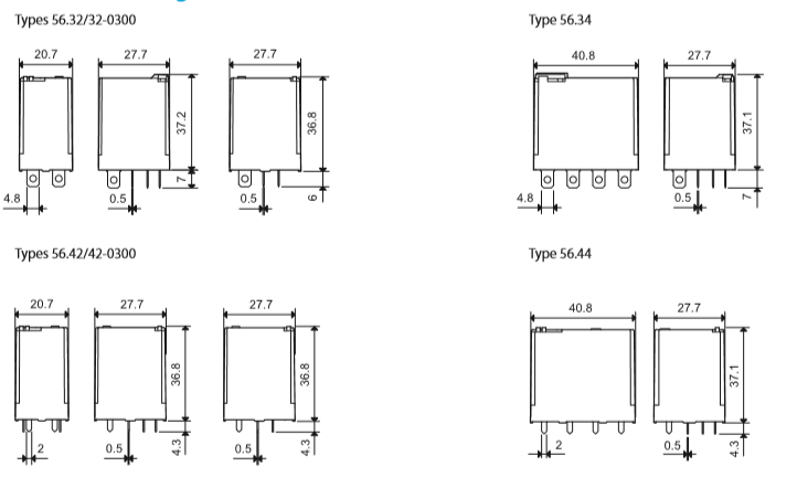 finder - Free CAD models - 56 Series - Miniature power relays 12 A ...