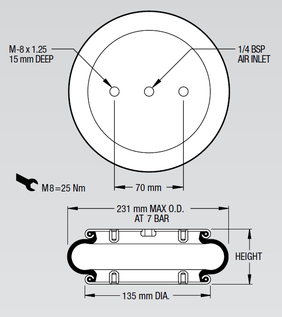 Firestone - Free CAD models - Airstroke actuators Style 117 - TraceParts