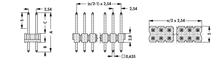 Fischer Elektronik GmbH & Co. KG - Free CAD models - SL 2 …, grid 2,54 ...