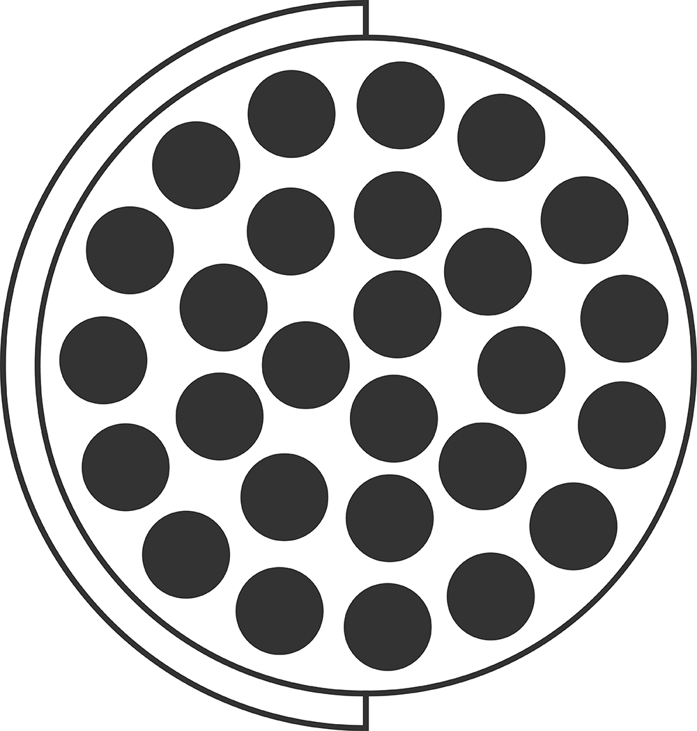 Fischer Connectors - Free CAD models - Bulkhead Feedthrough 27 way LV ...