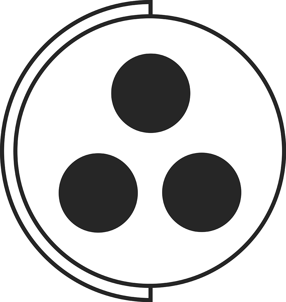 Fischer Connectors - Free CAD models - Straight Plug Non-locking 3 way ...