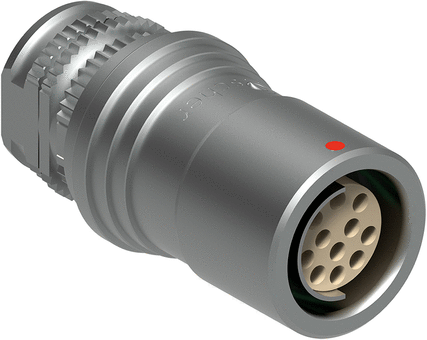 Fischer Connectors - Free CAD models - Cable Mounted Short Receptacle 4 ...