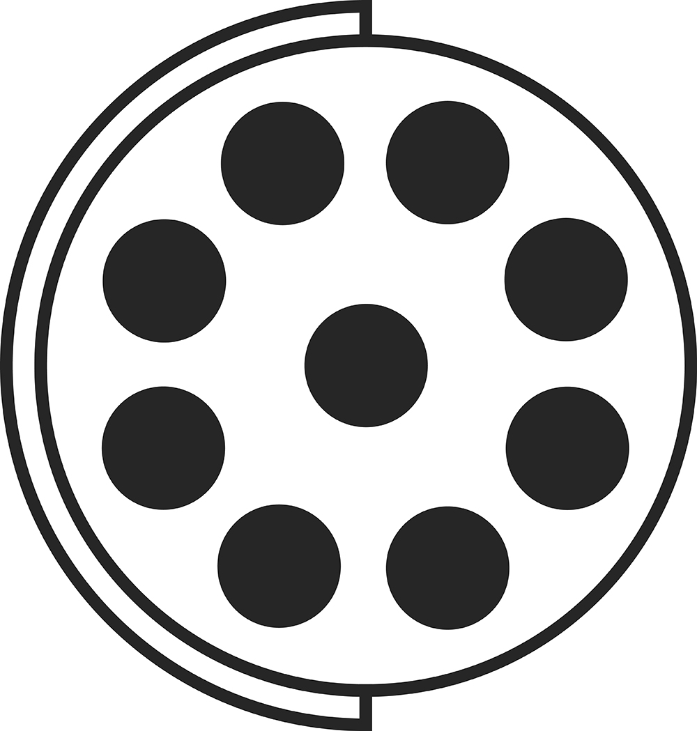 Fischer Connectors - Free CAD models - Cable Mounted Short Receptacle 9 ...