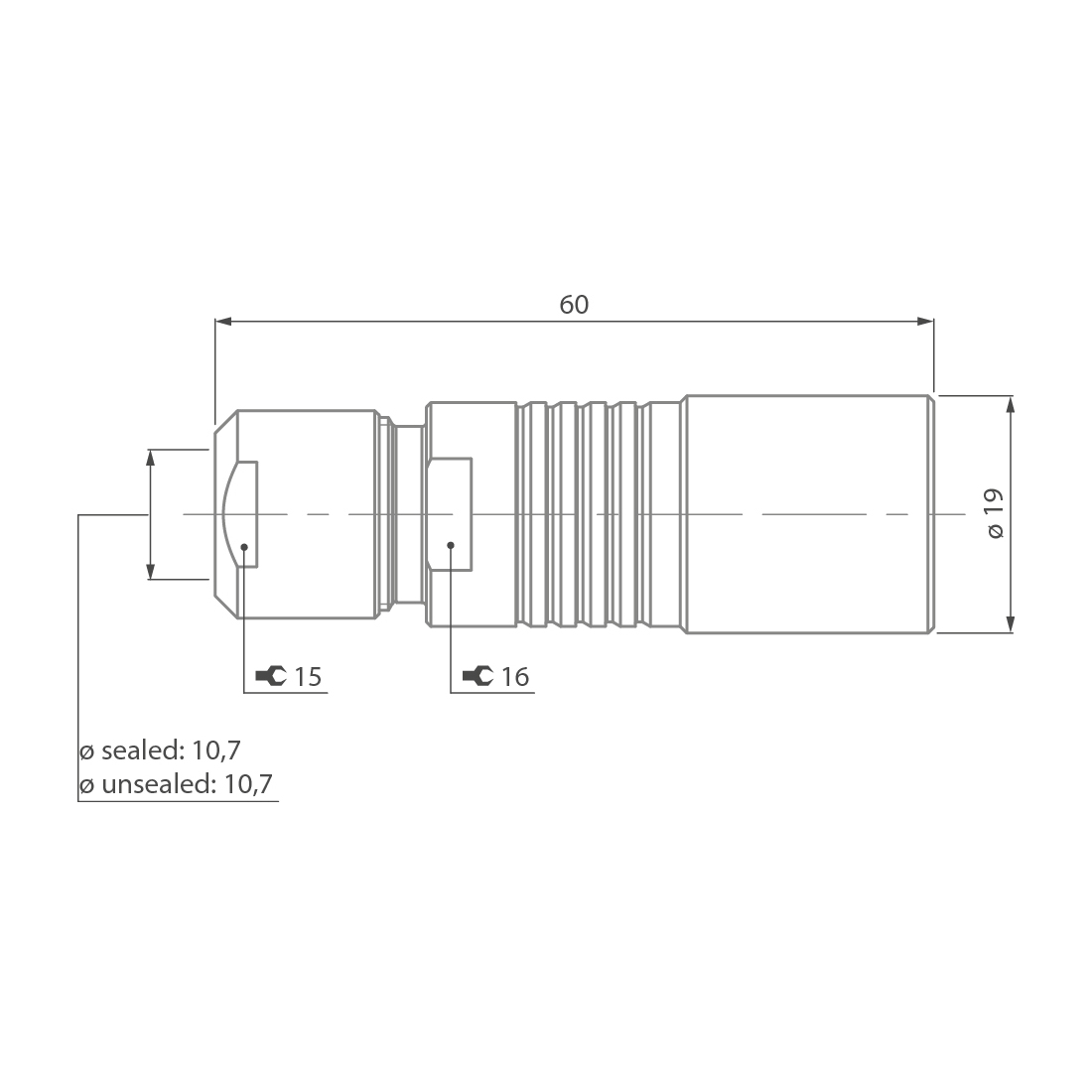 Fischer Connectors - Free CAD models - Cable Mounted Receptacle 4 way ...