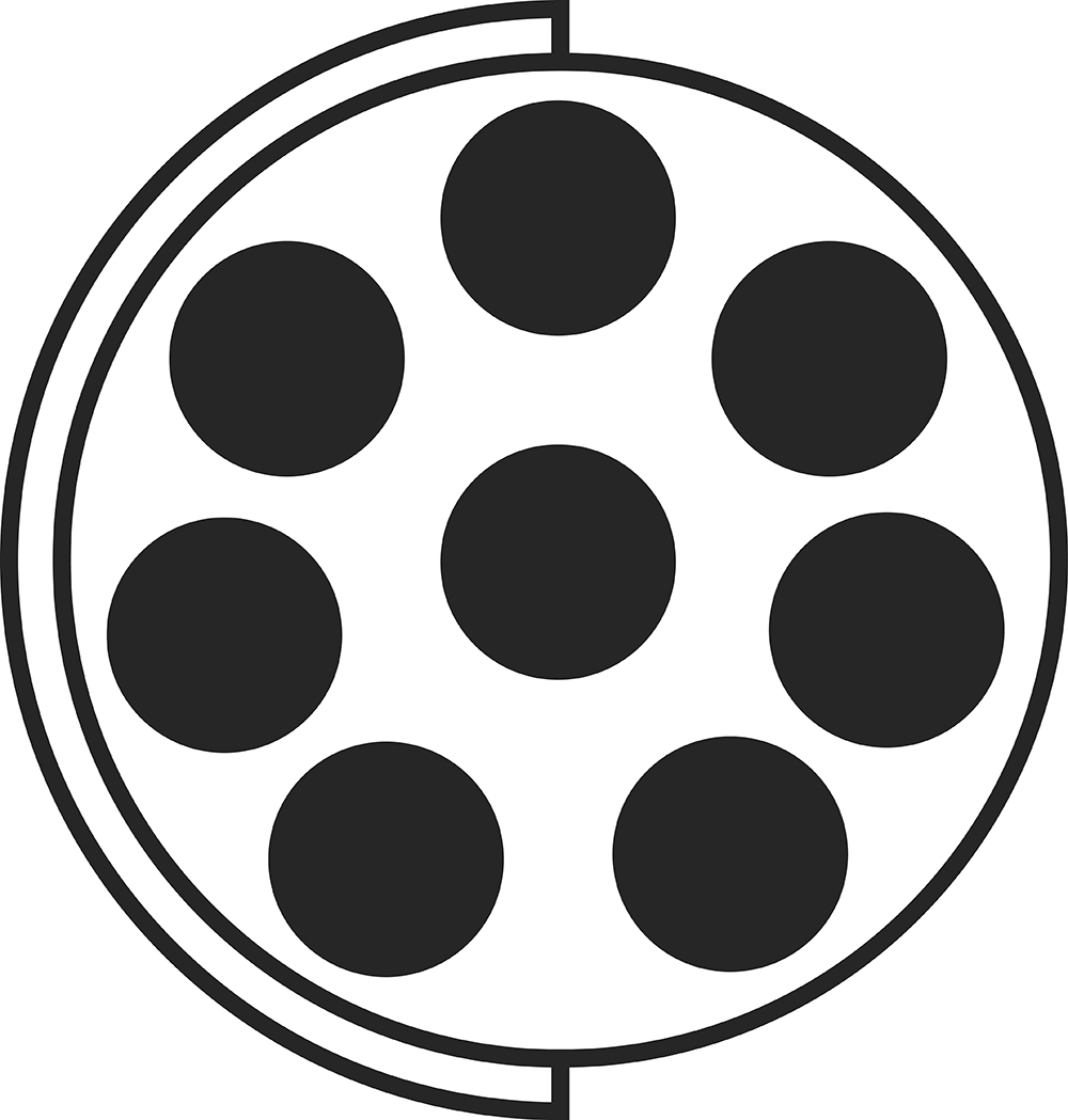 Fischer Connectors - Free CAD models - Panel Front Mounted Receptacle 8 ...