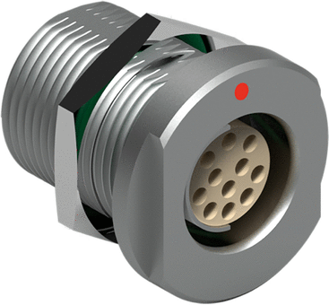 Fischer Connectors - Free CAD models - Panel Front Mounted Receptacle ...