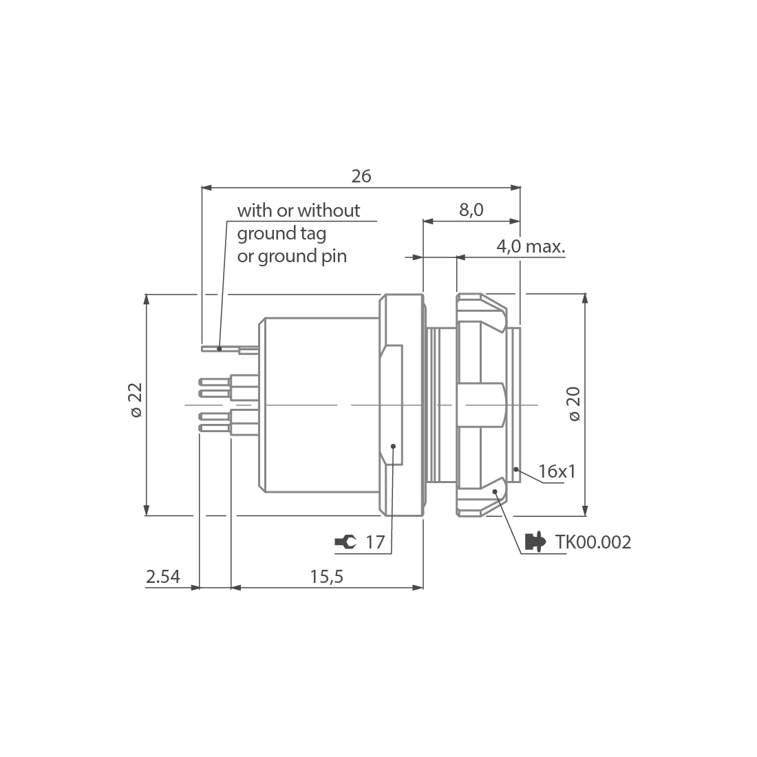 Fischer Connectors - Free CAD models - Panel Rear Mounted Receptacle ...