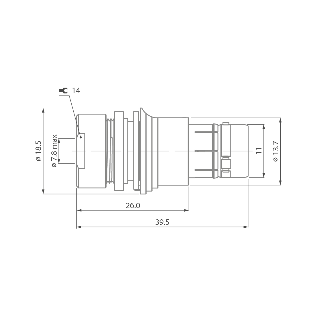Fischer Connectors - Free CAD models - Plug Push-pull 19 way LV ...