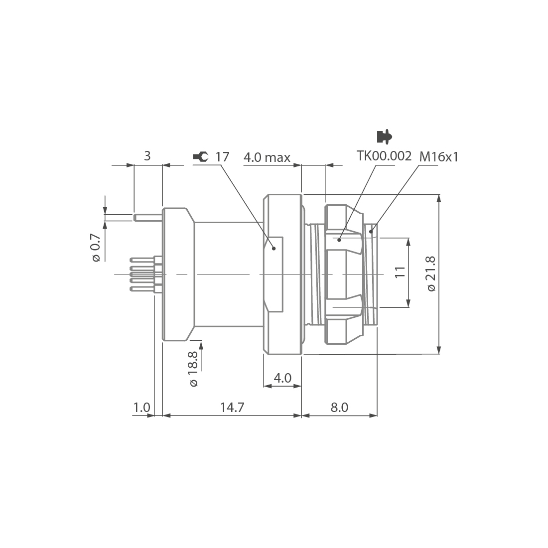 Fischer Connectors - Free CAD models - Panel Rear Mounted Receptacle ...
