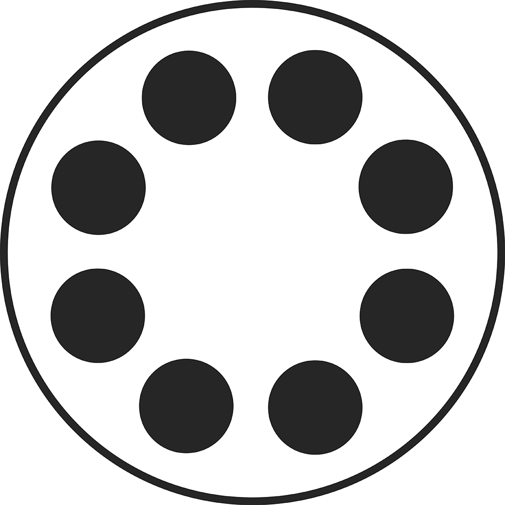 Fischer Connectors - Free CAD models - Cable Mounted Receptacle 8 way ...