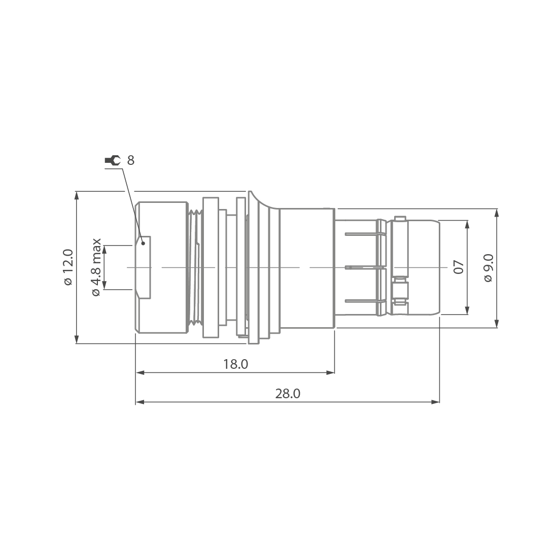 Fischer Connectors - Free CAD models - Plug Quick-release 10 way LV ...