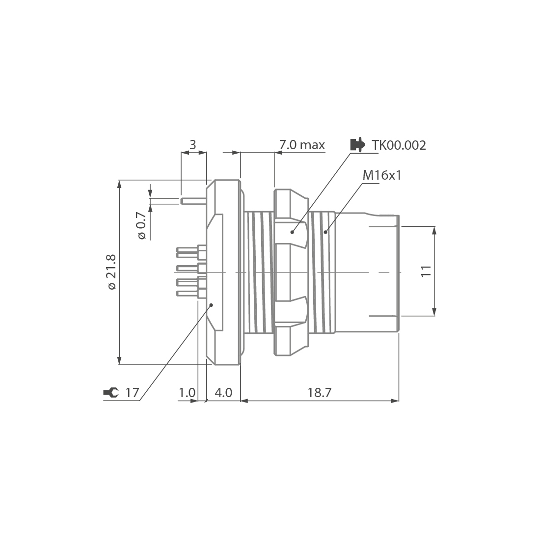 Fischer Connectors - Free CAD models - Panel Rear Mounted Receptacle ...