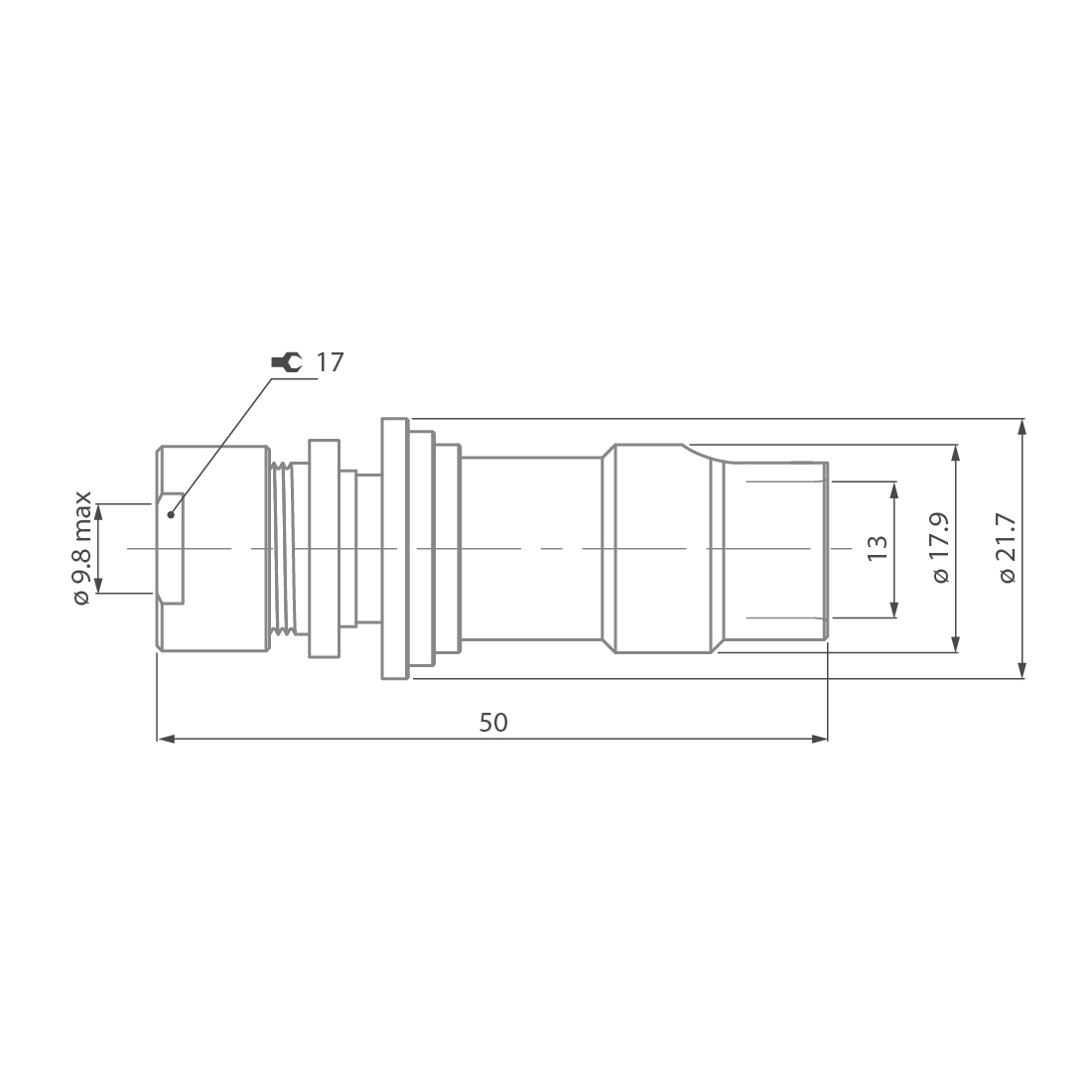 Fischer Connectors - Free CAD models - Cable Mounted Receptacle 6 way ...