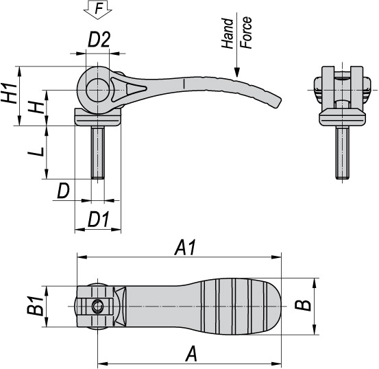 Fixtureworks - Free CAD models - Cam Handles - Standard Cam Lever ...
