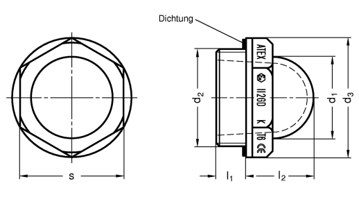 GANTER - Modelos CAD gratuitos - GN 546.6 ATEX-Sight glass - TraceParts