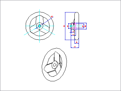 GANTER - Free CAD models - GN 555 Handwheels D, plastic - TraceParts
