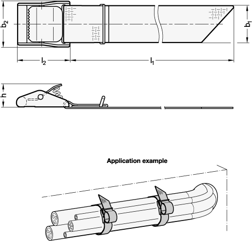 GANTER - Free CAD models - GN 1110 Lashing Straps, Buckle Steel ...