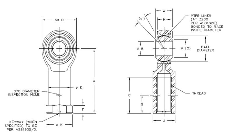 Getecno S.r.l - Free CAD models - Aurora Bearing ASXW-T & ASXG-T Female Rod Ends - ASXW-7T-10 ...