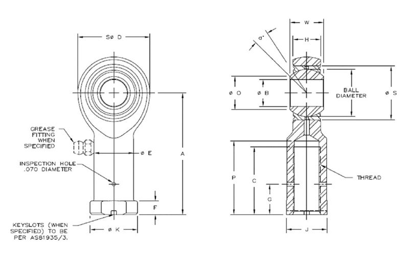 Getecno S.r.l - Free CAD models - Aurora Bearing ASW-X-10 & ASG-X-10 Female Rod Ends - ASW-8Z-10 ...