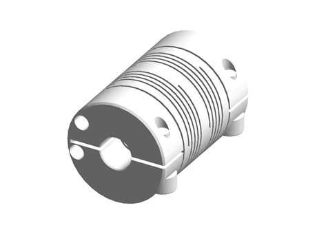 Getecno S.r.l - Free CAD models - Ruland Stainless Steel Flexible Beam Coupling, FCMR38-12-12-SS ...