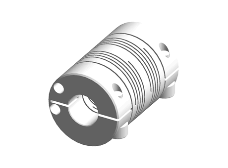 Getecno S.r.l - Free CAD models - Ruland Stainless Steel Flexible Beam Coupling, FCMR38-16-16-SS ...