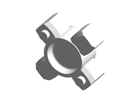 Getecno S.r.l - Free CAD models - Ruland Jaw Coupling Spider JD16/25-85B, For Use With 25 mm ...