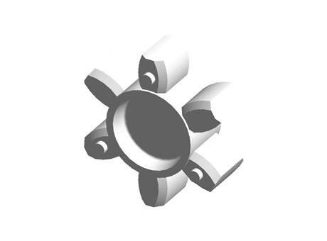 Getecno S.r.l - Free CAD models - Ruland Jaw Coupling Spider JD26/41-92Y, For Use With 41 mm ...