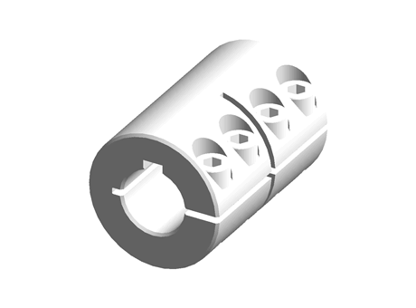 Getecno S.r.l - Free CAD models - Ruland One Piece Rigid Shaft Coupling MCLC-16-16-SS - TraceParts