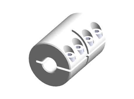Getecno S.r.l - Free CAD models - Ruland One Piece Rigid Shaft Coupling MCLX-8-8-SS - TraceParts