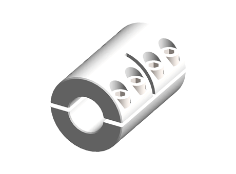 Getecno S.r.l - Free CAD models - Ruland Two Piece Rigid Shaft Coupling MSPX-20-20-F - TraceParts