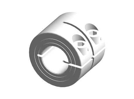 Getecno S.r.l - Free CAD models - Ruland Collar One Piece Clamp Screw, Bore 20mm, OD 49mm, W ...