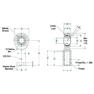 Getecno S.r.l - Free CAD models - Aurora Bearing ATW-T & ATG-T Female Rod Ends SAE Series ...