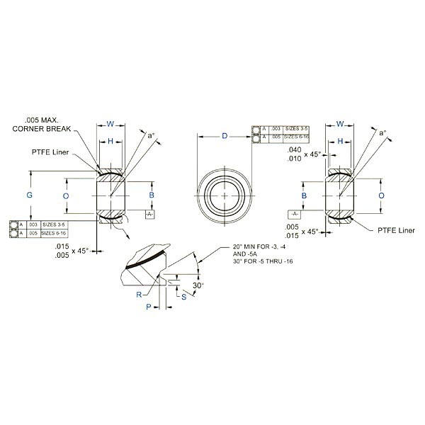 Getecno S.r.l - Free CAD models - Aurora Bearing AWC-TG & AWC-T Spherical Bearings - Wide - SAE ...
