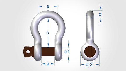 GUNNEBO INDUSTRIES - Free CAD models - Bow Shackle No 854 - TraceParts