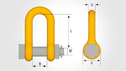 GUNNEBO INDUSTRIES - Free CAD models - Shackle SA Classic - TraceParts