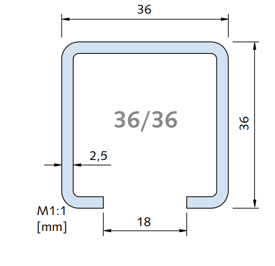 HALFEN - Gratis CAD-modellen - Framing channel HM 36/36 cold-rolled ...