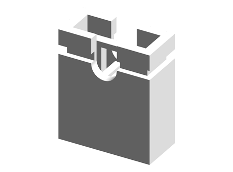 HARWIN - 免费 CAD 模型 - 2.54mm (0.1") Pitch Open Top Jumper Socket, single ...