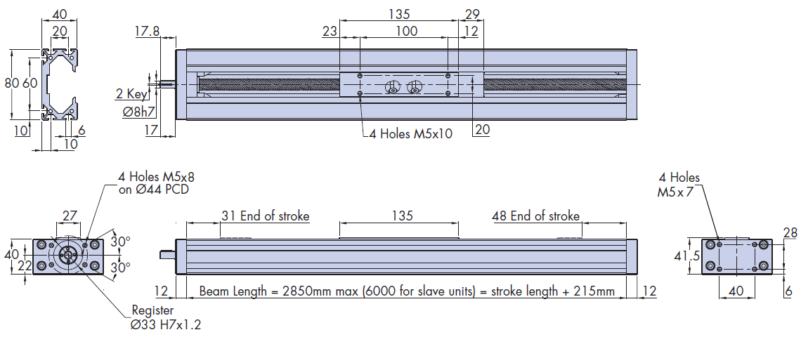 HepcoMotion - Kostenlose CAD Modelle - PSD80 - Screw Driven Linear ...