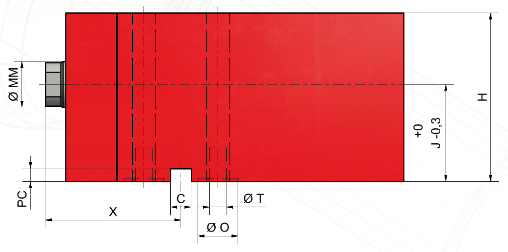 HPS International - Modelos CAD gratuitos - Cilindros hidráulicos duplo efeito, série VSM ...