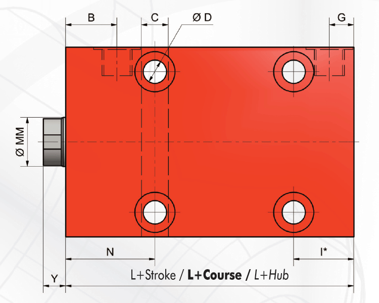 HPS International - Free CAD models - Hydraulic cylinder, double acting ...