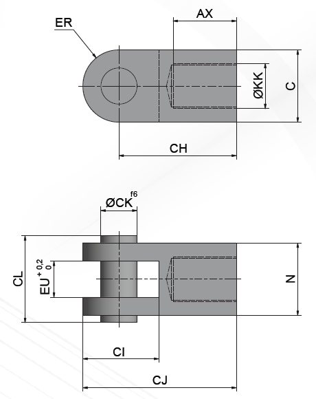 HPS International - Fichiers CAO gratuits - Vérins hydrauliques, Série ...