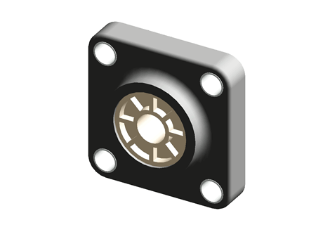 igus - Free CAD models - flange bearing, metric sizes, dimensions as ...