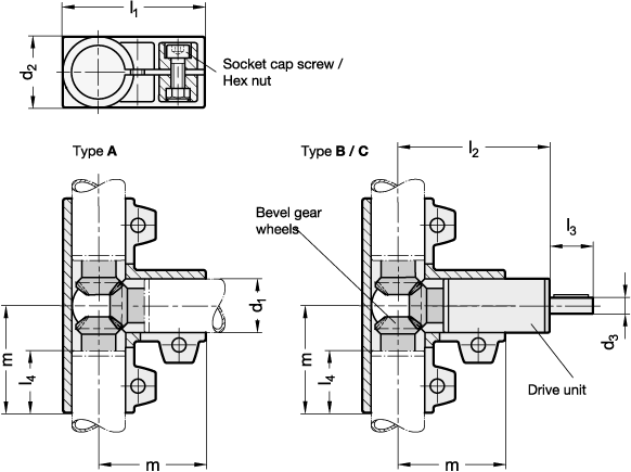 INOCON GmbH - Free CAD models - YTS T-angle gears, for single tube ...