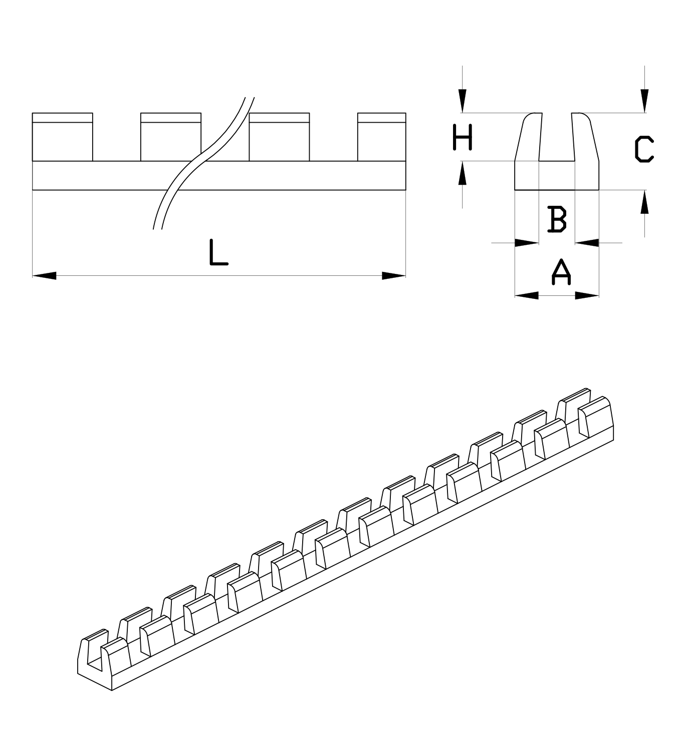 ISC Plastic Parts - Free CAD models - CONTINUOUS FLEXIBLE GROMMETING WITHOUT ADHESIVE - MPEZA ...