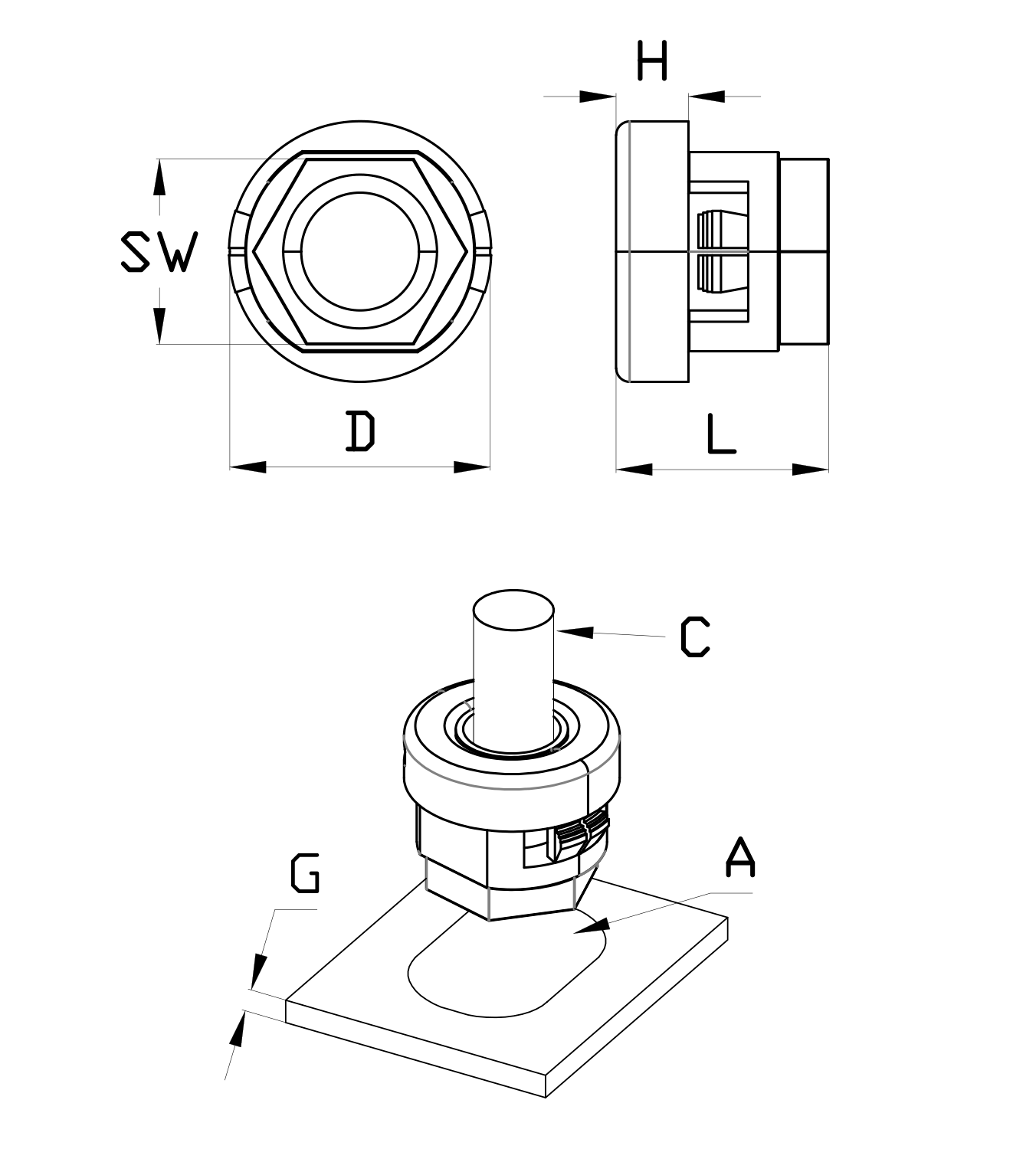 ISC Plastic Parts - Free CAD models - LIQUID TIGHT STRAIN RELIEF ...