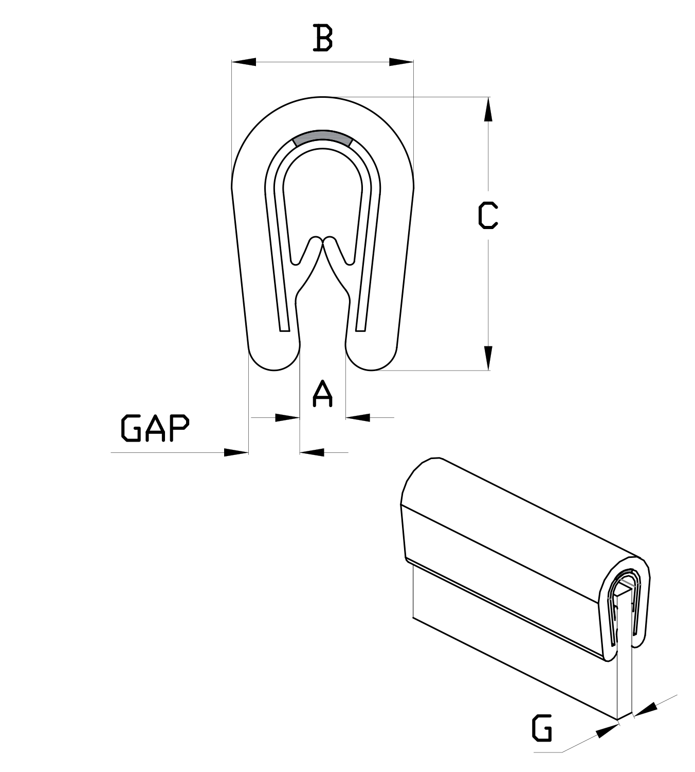 ISC Plastic Parts - Modelos CAD gratuitos - PROFILE PROTECTOR WITH ...
