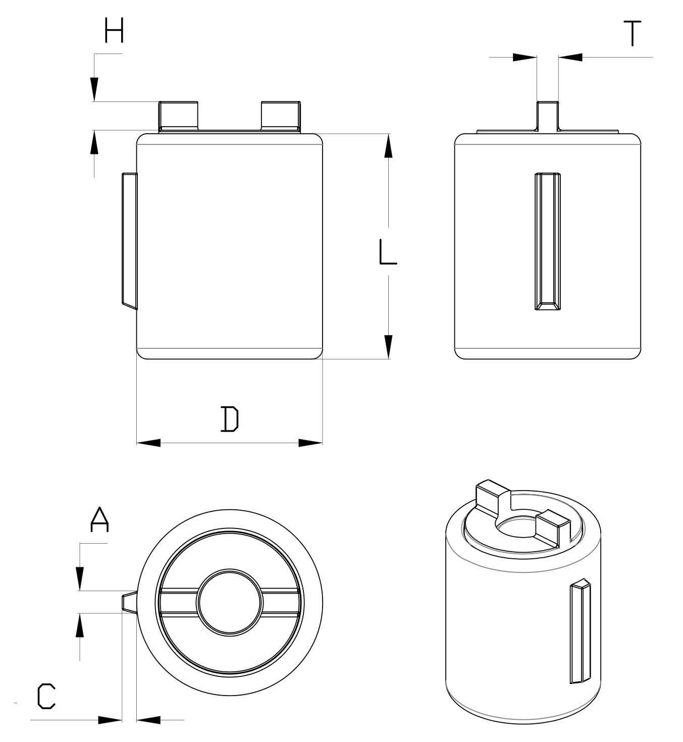 ISC Plastic Parts - Free CAD models - BARREL DAMPER - TQA - TraceParts