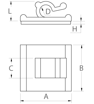ISC Plastic Parts - Free CAD models - ADHESIVE WIRE CLIP - MAAZ ...