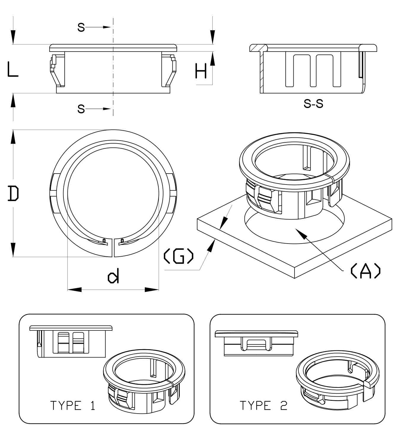 ISC Plastic Parts - Free CAD models - OPEN CLOSE BUSHING - MKPA ...