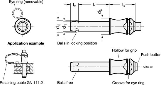 JW Winco - Free CAD models - GN 113.3 Stainless Steel Ball Lock Pins ...